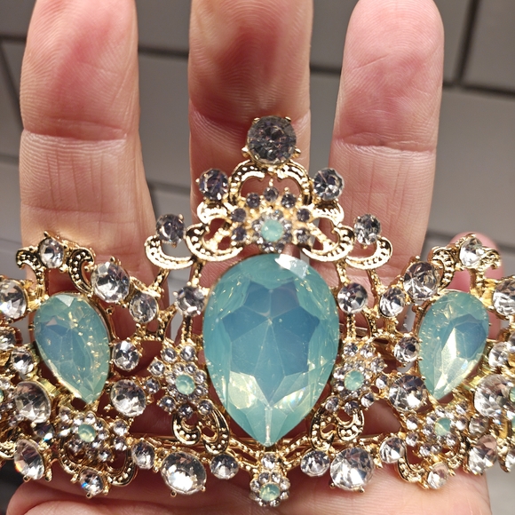 Preppy Junction Bridal | Accessories | Regal Gold And Blue Hair ...